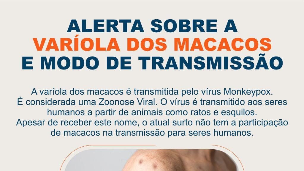 ALERTA – Varíola dos Macacos – Prefeitura Municipal de Cosmópolis