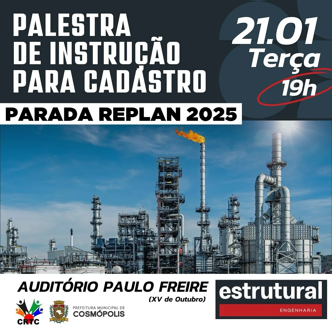 Cadastro para a Parada 2025 da Replan – Prefeitura Municipal de Cosmópolis